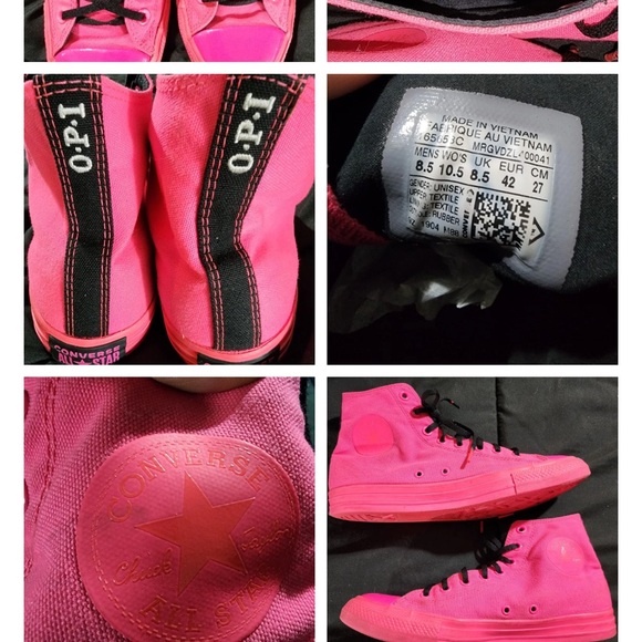 Converse | Shoes | Special Edition Opi Hot Pink Converse | Poshmark
